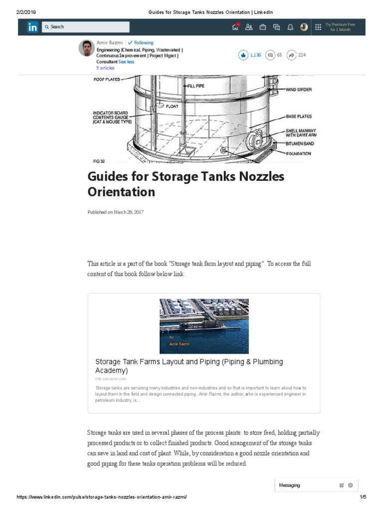 Guides For Storage Tanks Nozzles Orientation - LinkedIn | PDF | Valve ...