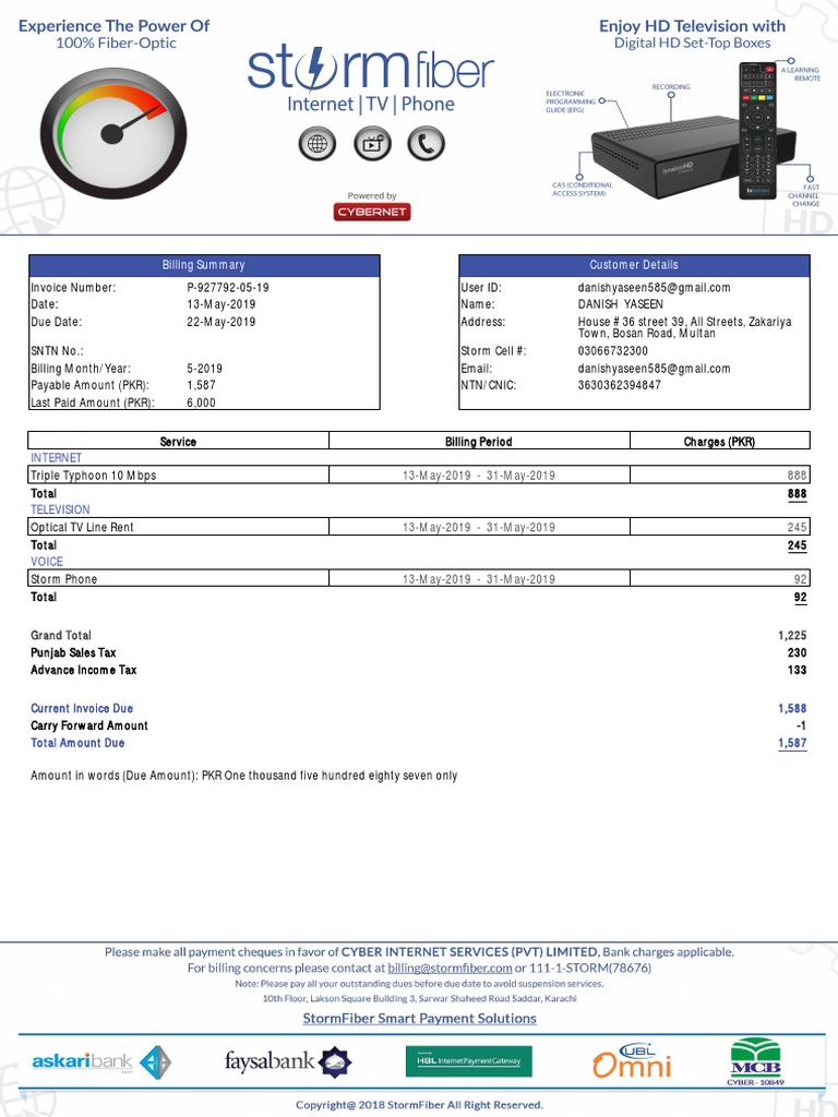Storm Fiber | PDF | Payments | Government Finances