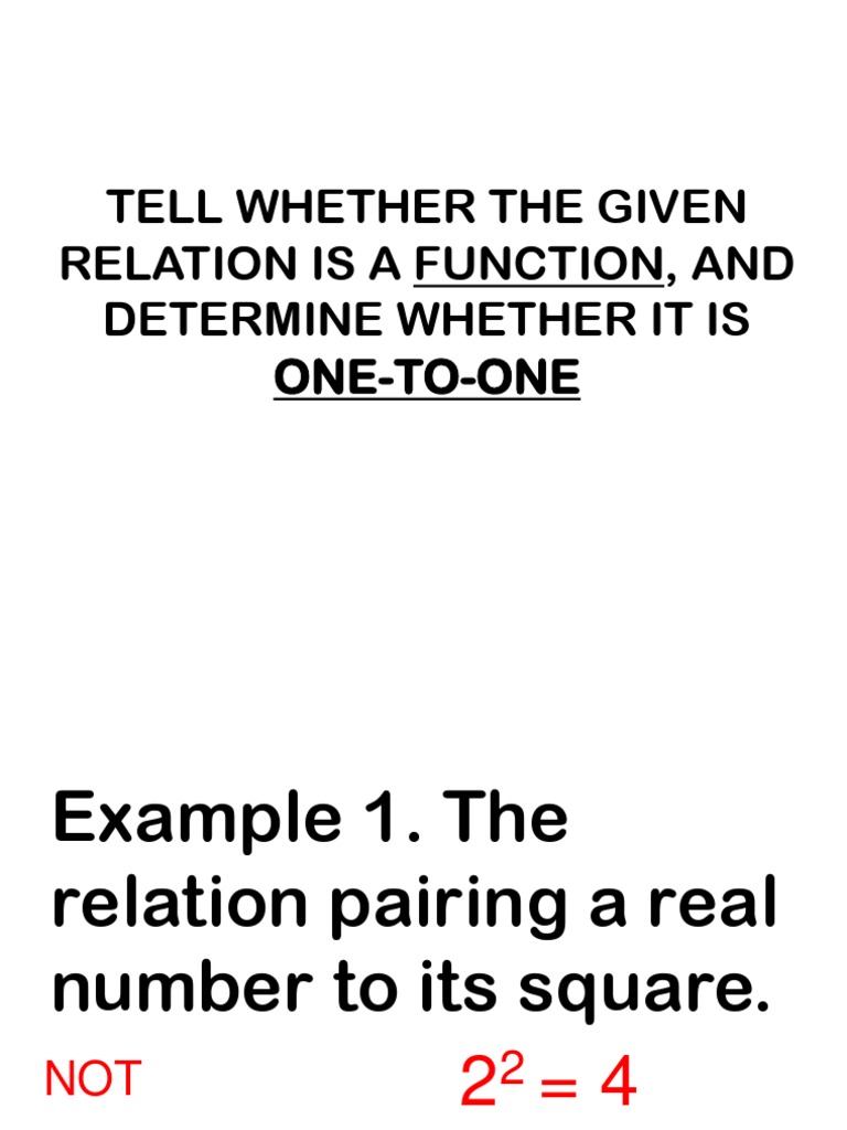 Tell Whether The Given Relation Is A Function Pdf 0832