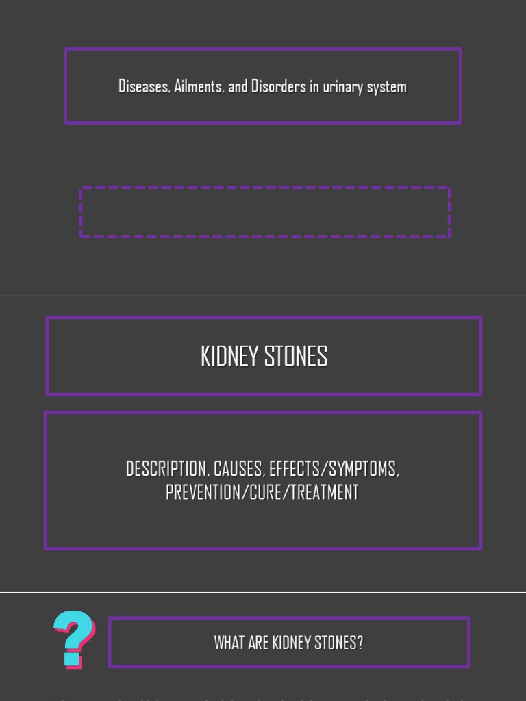 Diseases, Ailments, and Disorders in Urinary System - PPT | PDF ...