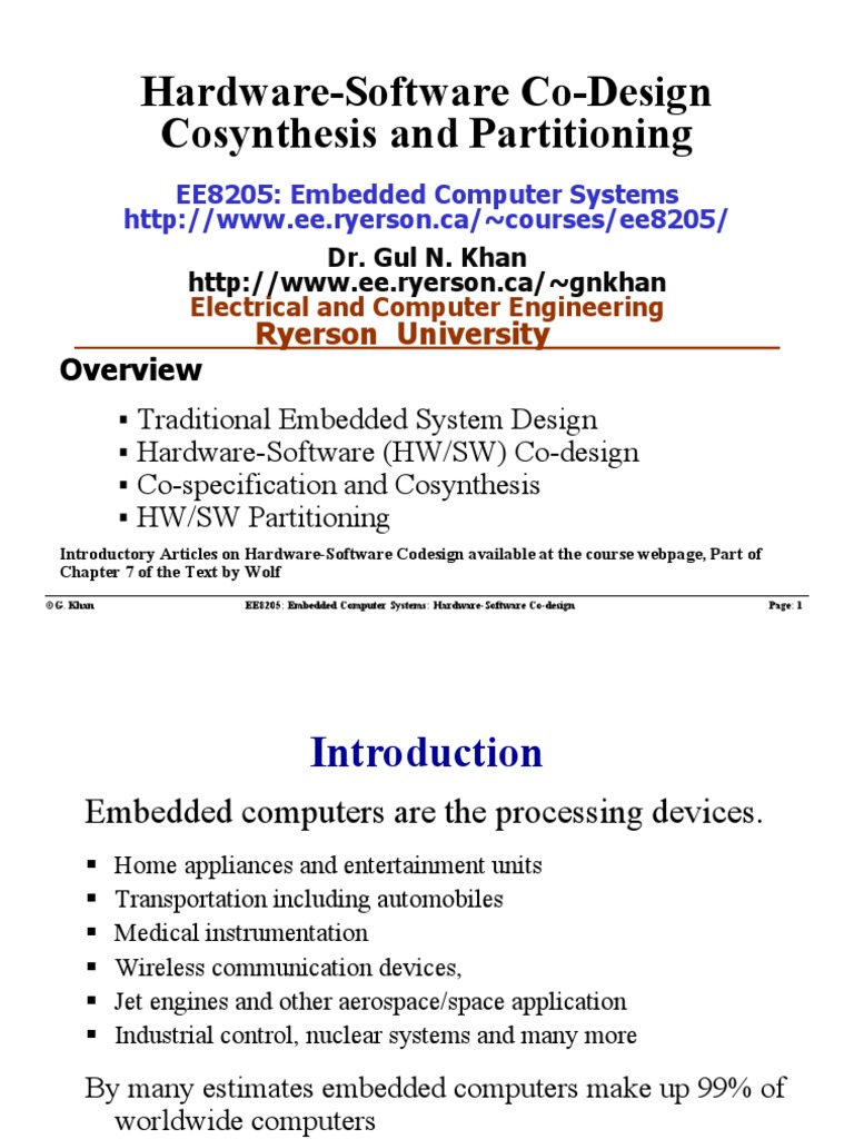 Hardware Software Codesign Download Free Pdf Embedded System System
