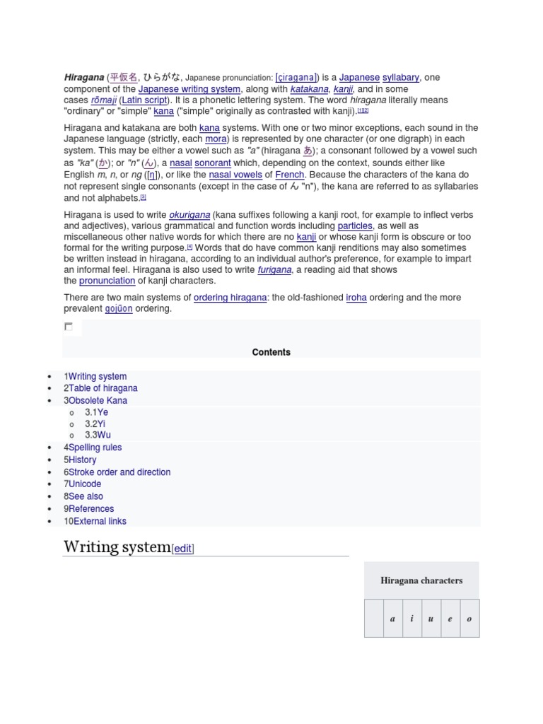 Understanding Hiragana Basics | PDF | Kanji | Languages