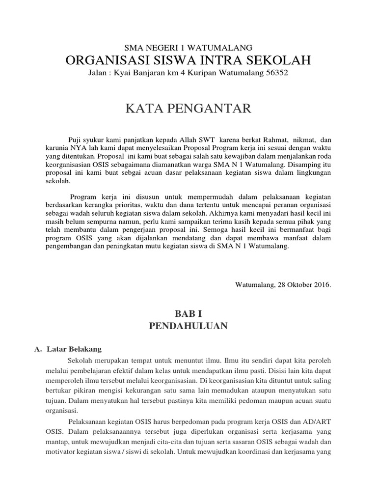Contoh Proposal Proker | PDF