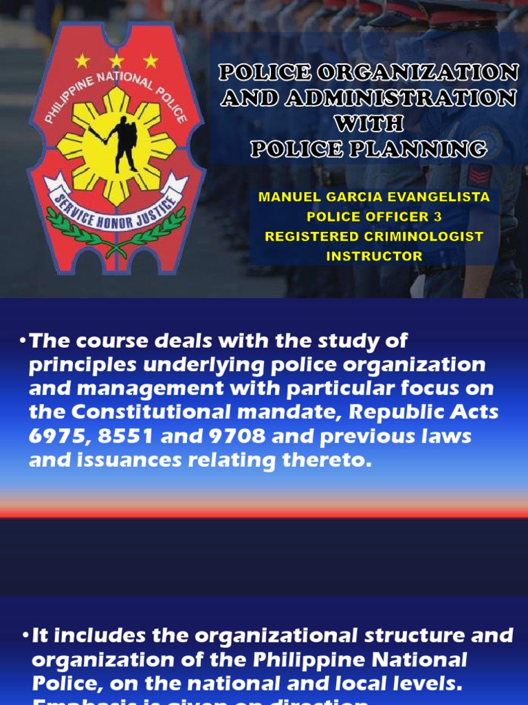 Police Organization and Administration With Police Planning | PDF ...
