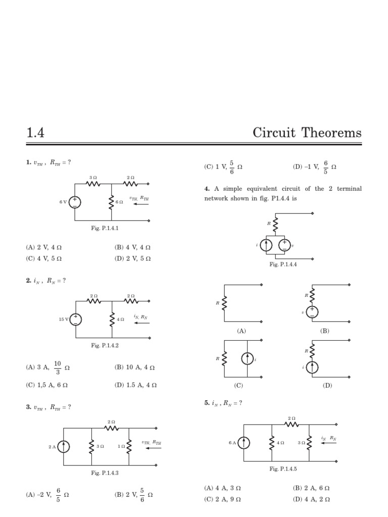 Circuit Theorems | PDF | Electrical Resistance And Conductance | Electronics