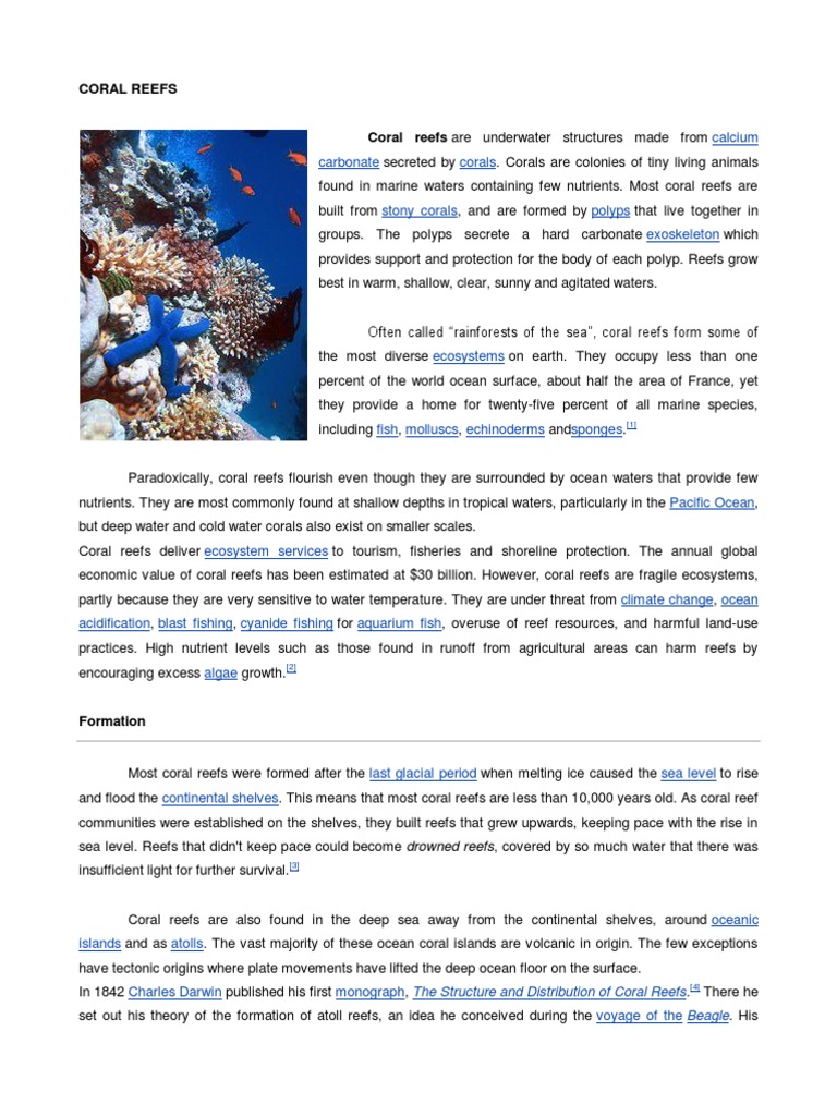 The Structure and Distribution of Coral Reefs | PDF | Coral Reef | Sea