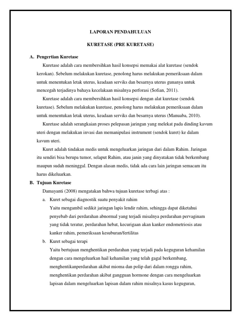 Panduan Lengkap Kuretase Medis | PDF