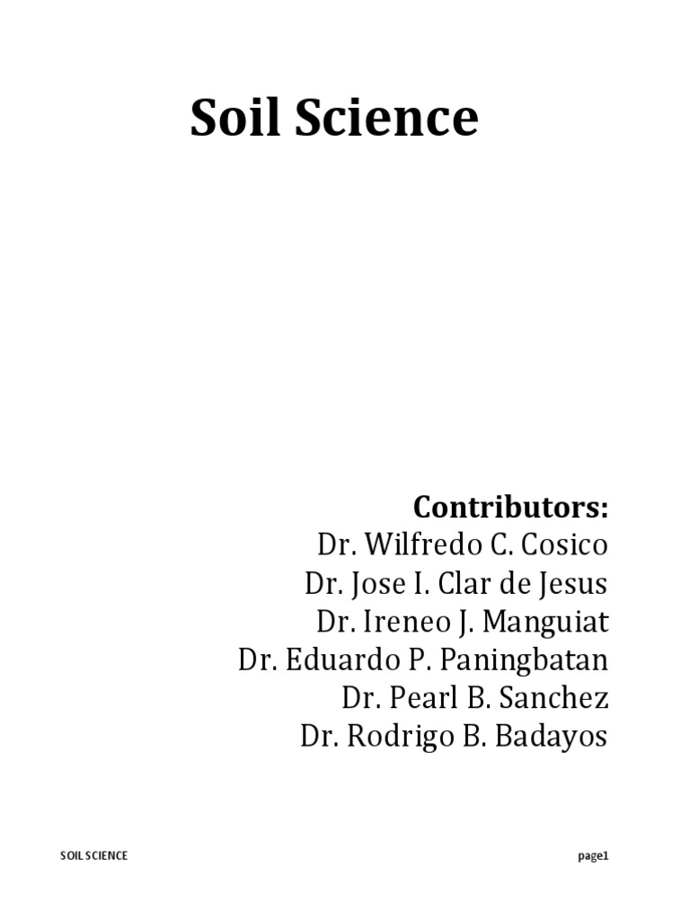 Soil Science (2017) | PDF | Weathering | Soil