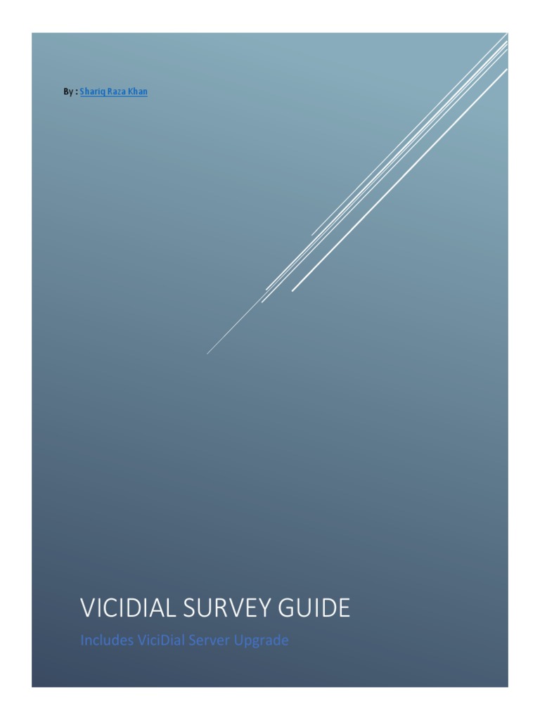 ViciDial Survey Guide | Download Free PDF | Screenshot | My Sql