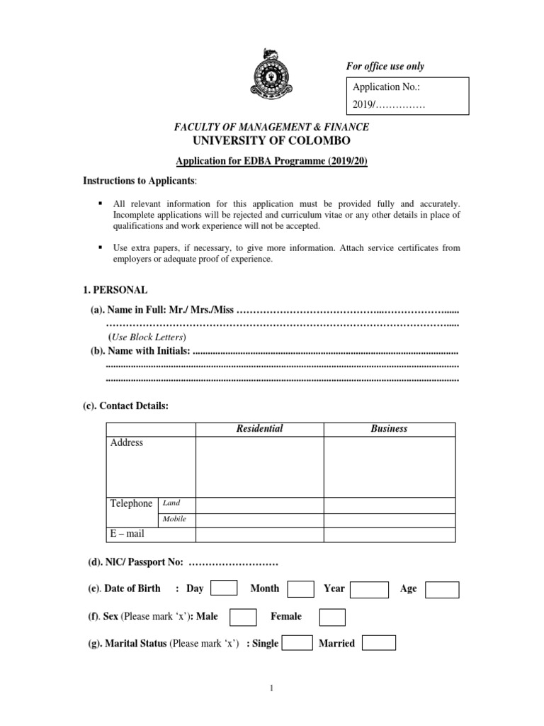 EDBA Application Guidelines 2019/20 | PDF | Professional Certification ...