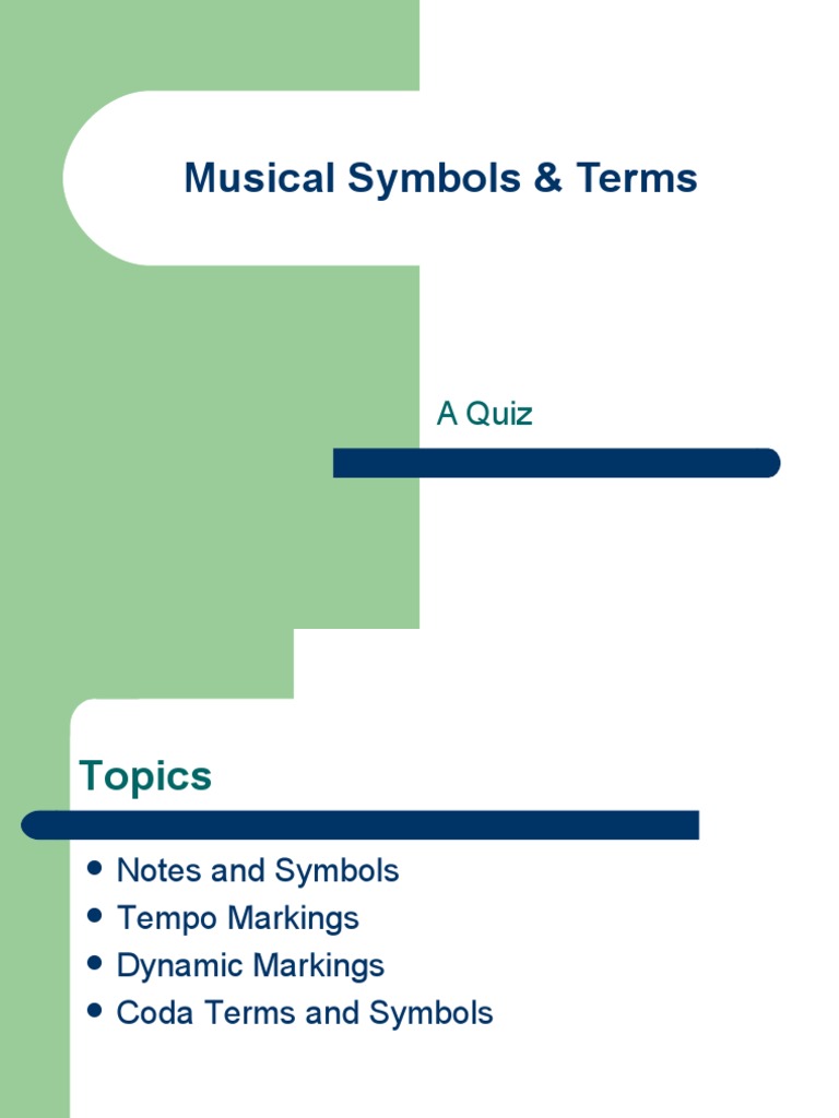 Musical Symbols and Terms Quiz | PDF