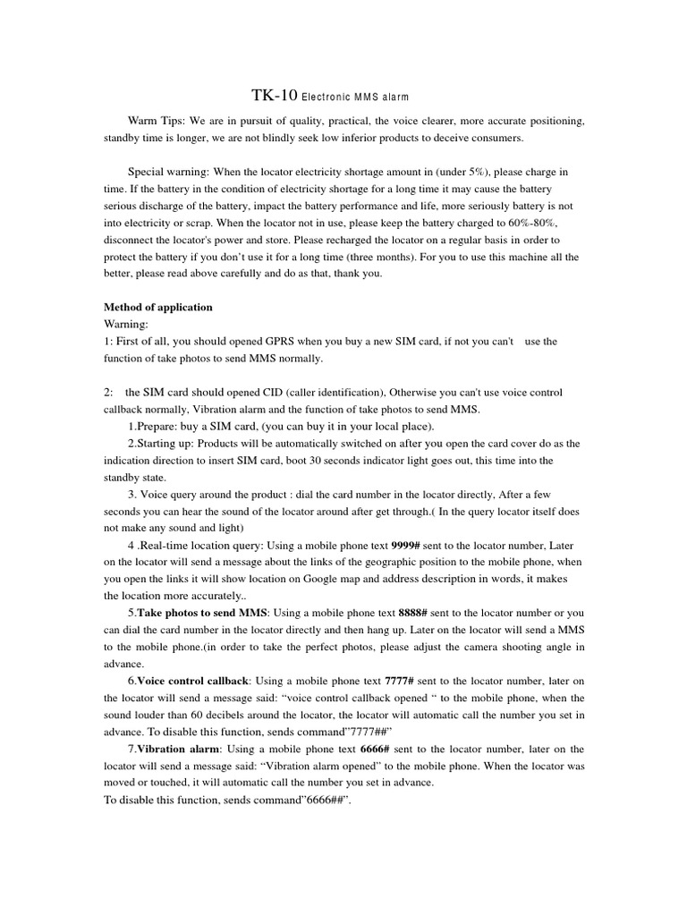 TK10 User Manual | PDF | Electrical Engineering | Electronics