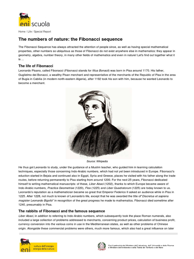 The Numbers of Nature: The Fibonacci Sequence | PDF | Plants | Teaching ...