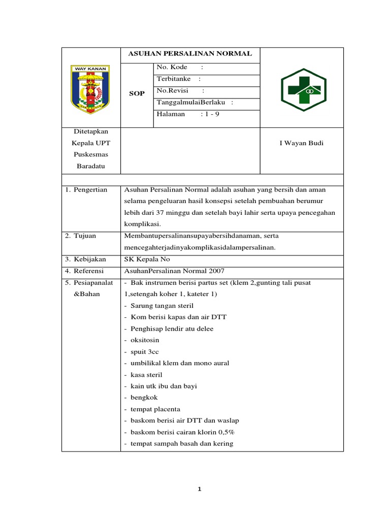 Sop Apn | PDF | Kesehatan Holistik