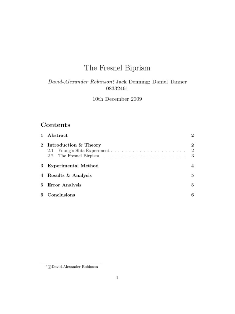 Fresnel Pdf Pdf Wavelength Diffraction