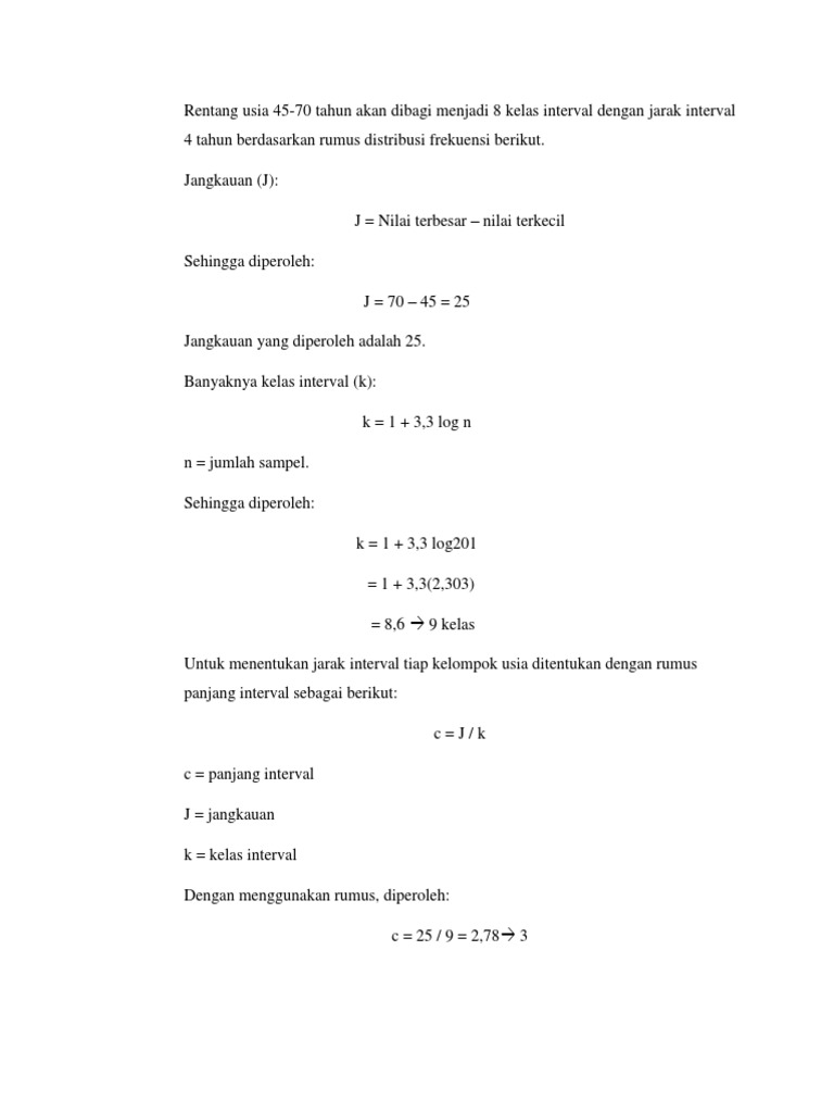 Distribusi Frekuensi Rumus Sturges | PDF