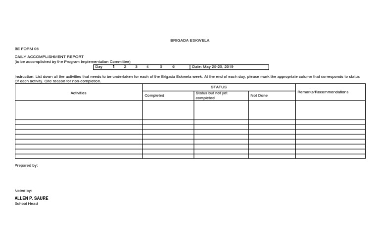 Be Form | PDF