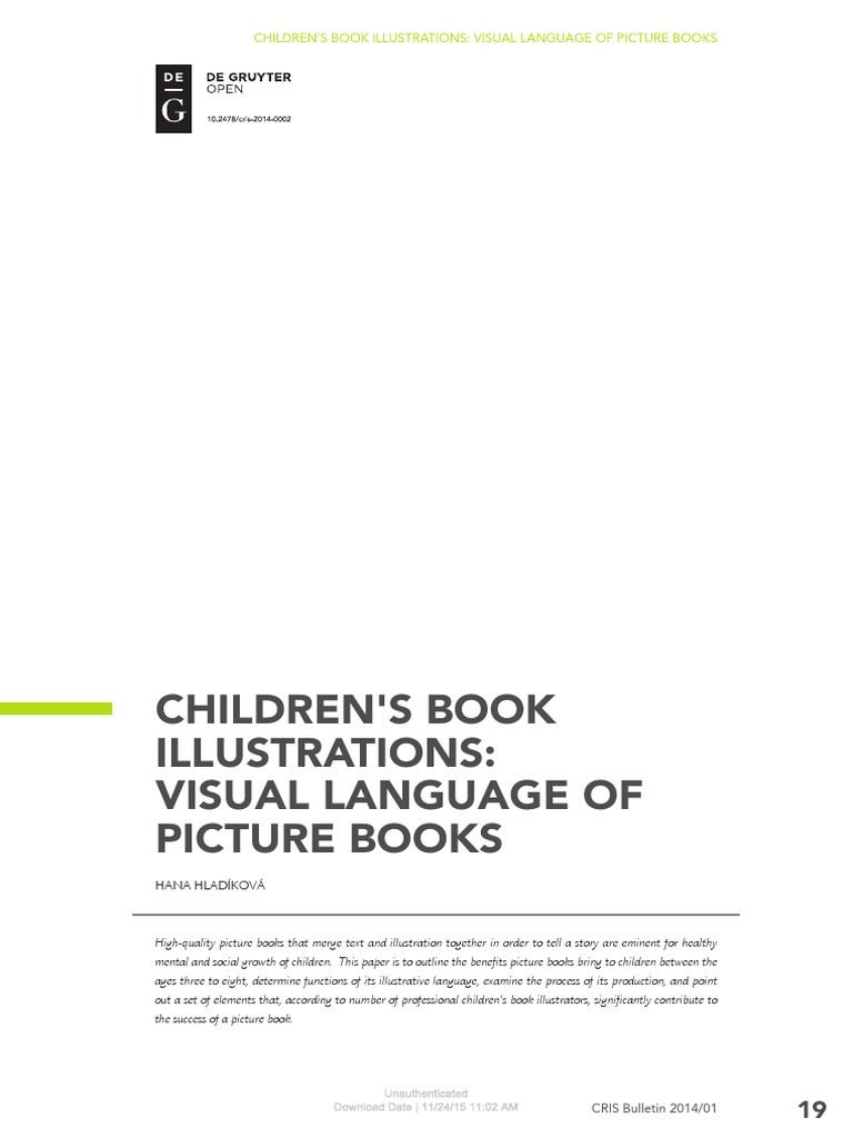 Childrens Book Illustrations Visual Language of P | PDF | Narrative ...