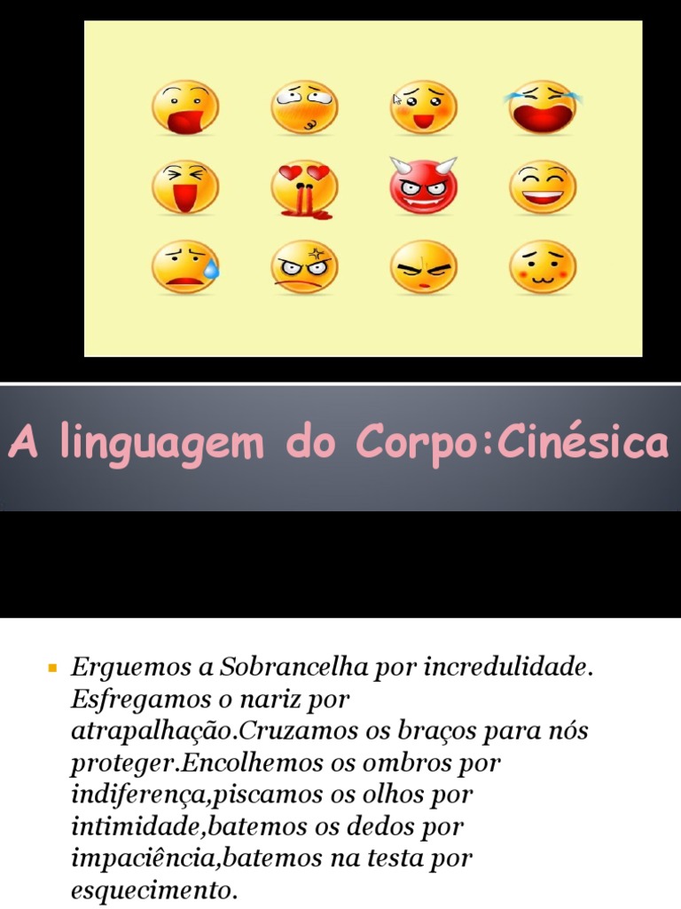 A linguagem do Corpo Cinésica.pdf | Humano | Comunicação