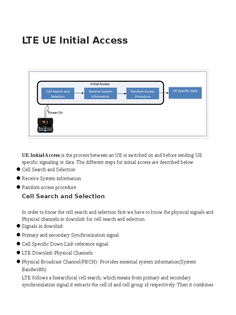 LTE Power On Procedure | PDF | Information | Media Technology