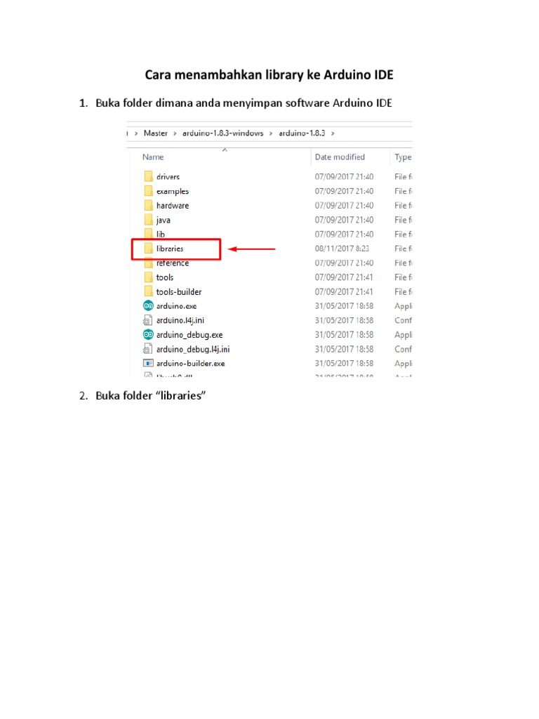 Menambah Library di Arduino IDE | PDF