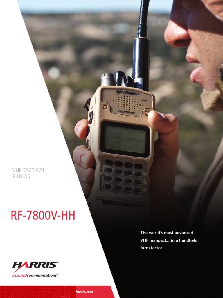Harris Falcon III RF 7800v HH Handheld VHF Tactical Radio Brochure ...