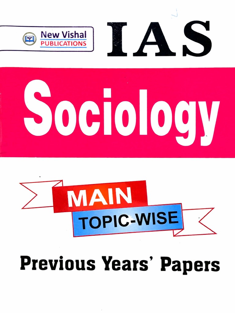 Sociology PYQ by Vishal Publication PDF | PDF