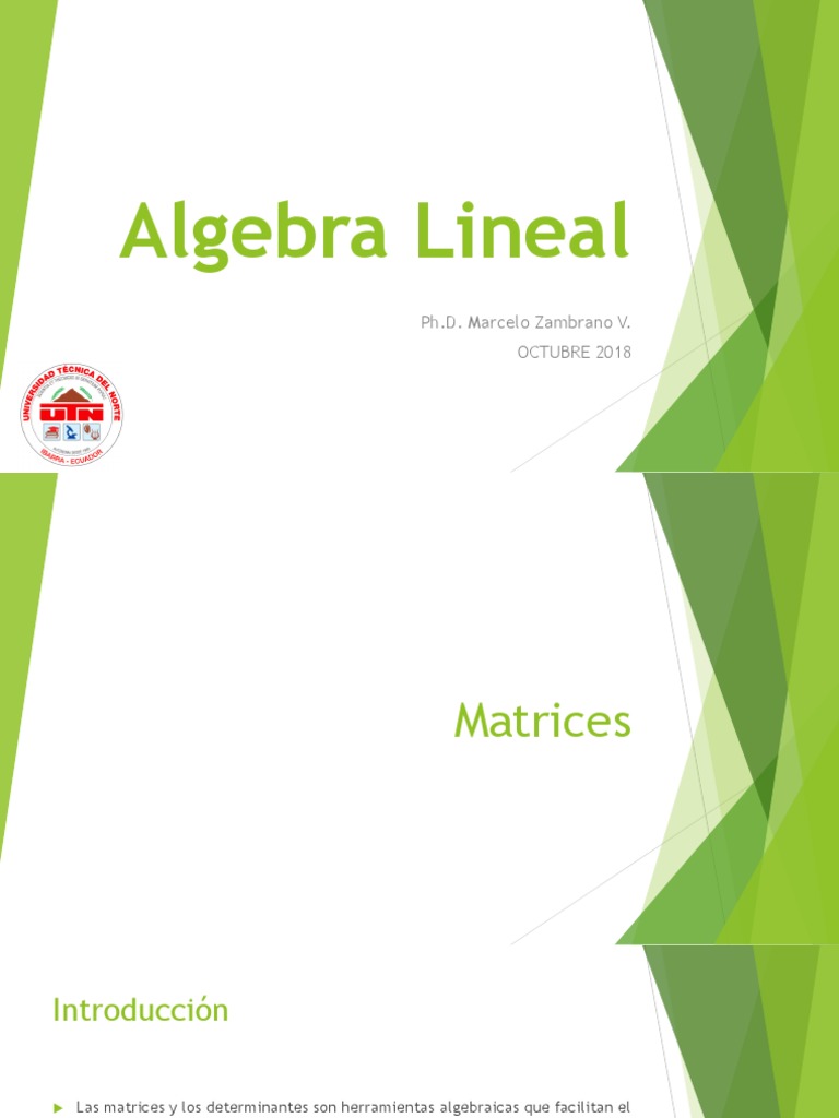 Operaciones Con Matrices | PDF | Matriz (Matemáticas) | Teoría del operador