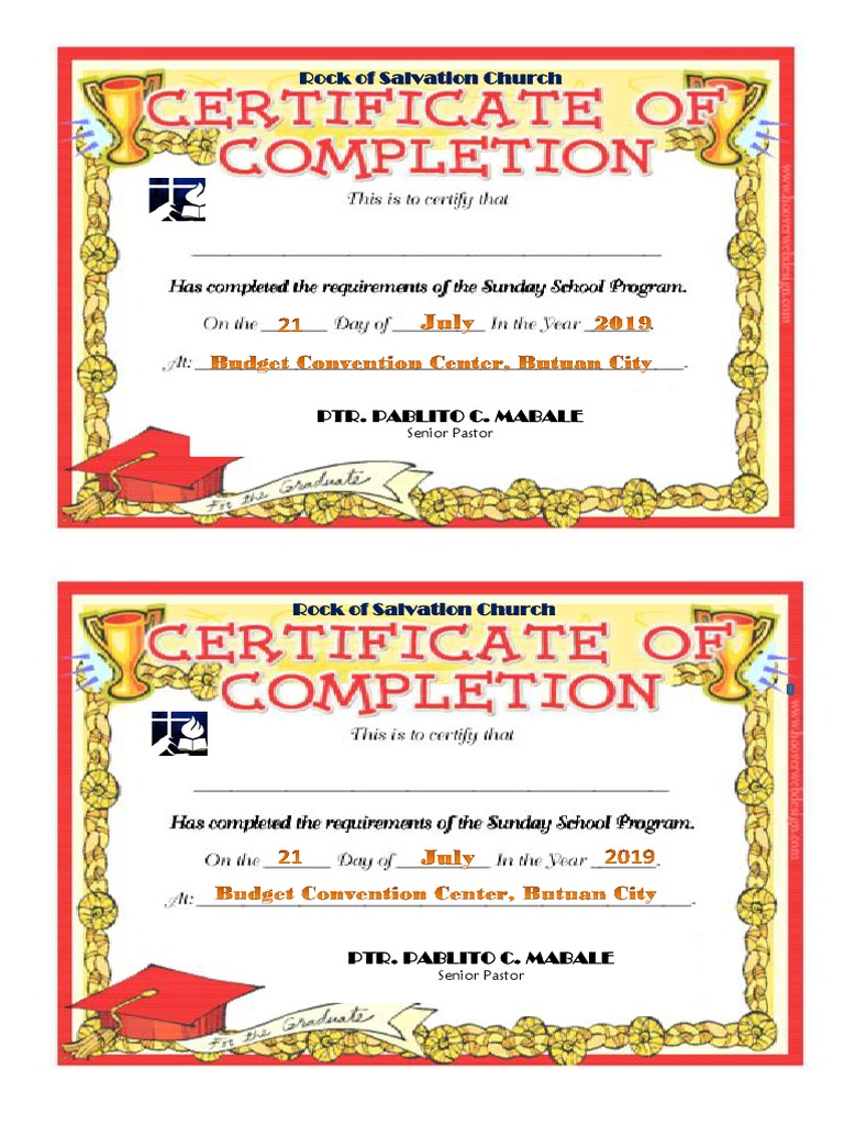 2nd Rosm Cer Completion | PDF