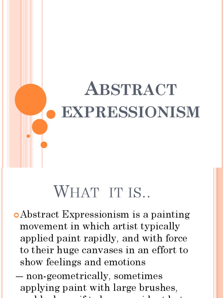 Abstract Expressionism | PDF | Paintings | Installation Art