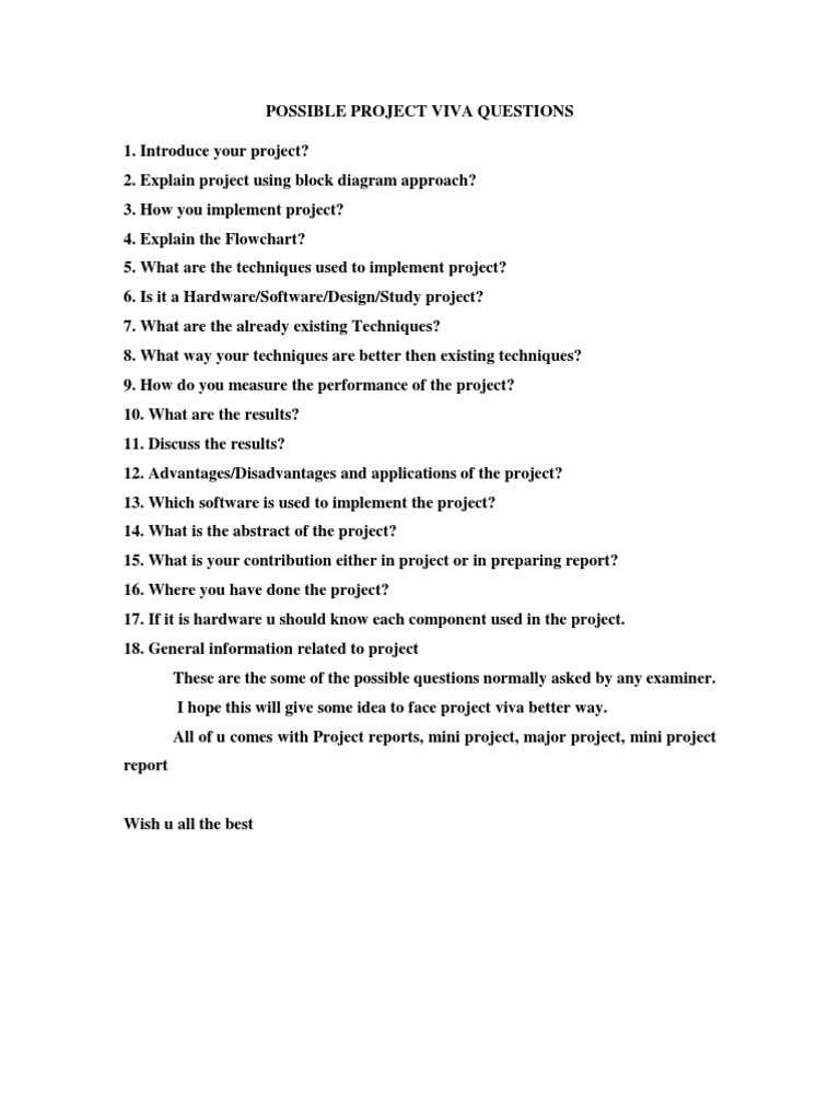 Project Viva Questions and Answers | PDF | Databases | Information Science