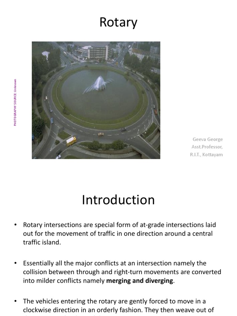 Rotary Intersection | PDF | Traffic | Intersection (Road)