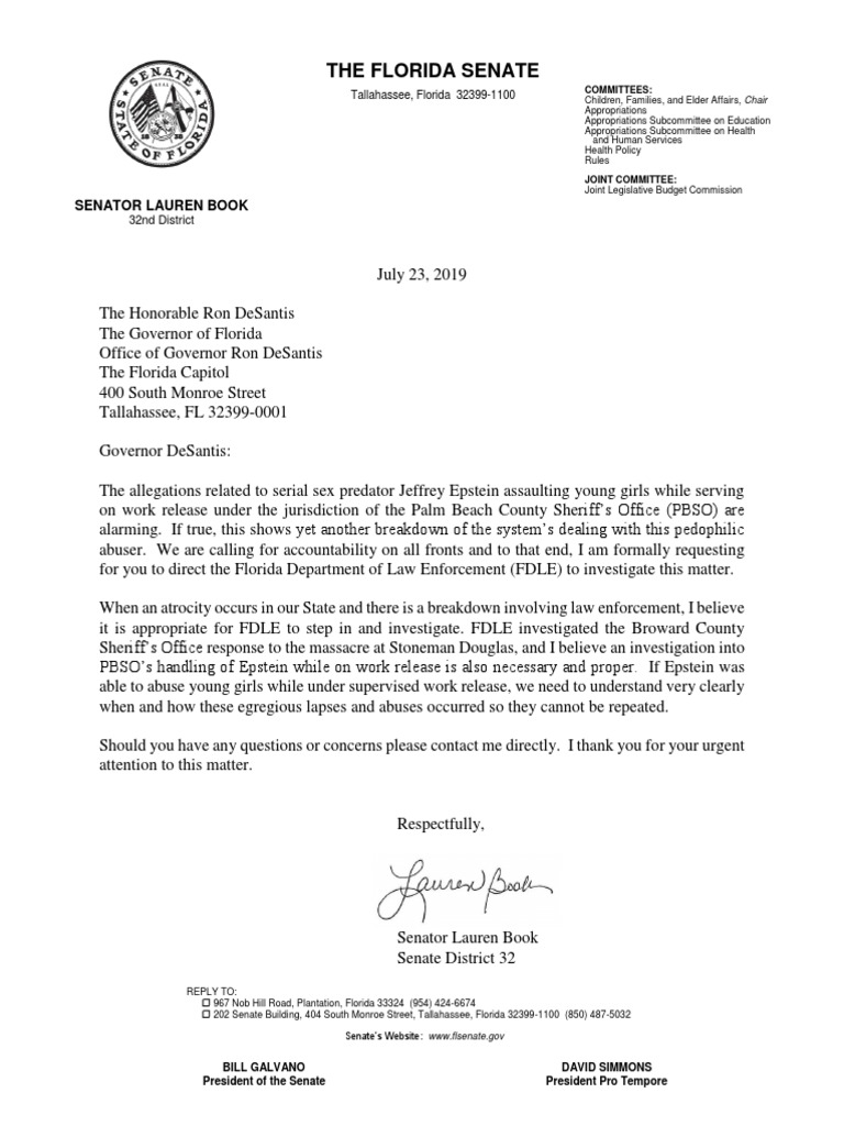 Jeffrey Epstein Investigation | PDF | United States Senate | Politics ...