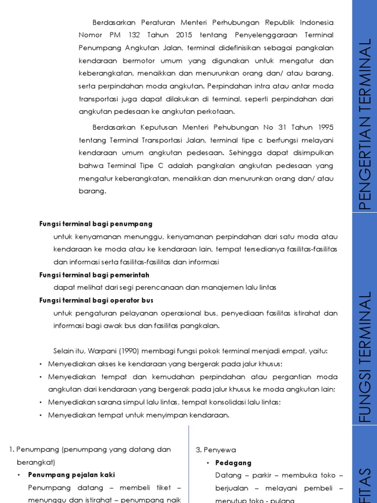 Fungsi dan Rancangan Terminal Tipe C | PDF