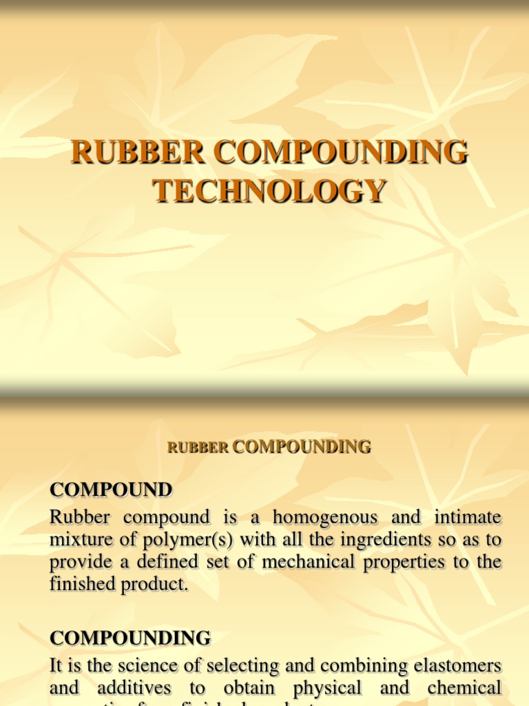 Bber Compounding Technology | PDF | Polymers | Elastomer