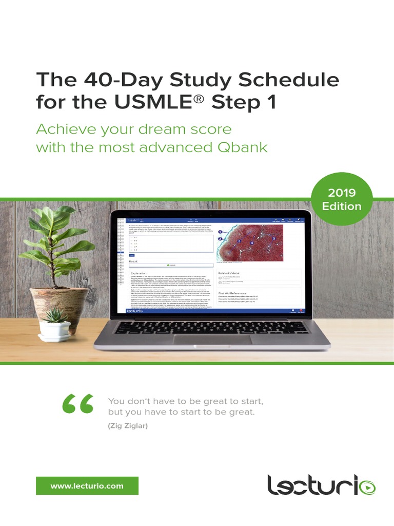 Lecturio The 40 Day Study Schedule USMLE Step 1 | PDF | United States ...