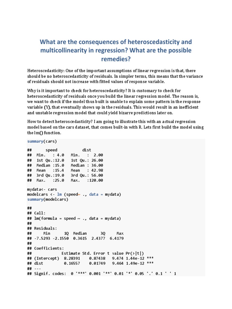 Hetro | PDF | Heteroscedasticity | Regression Analysis