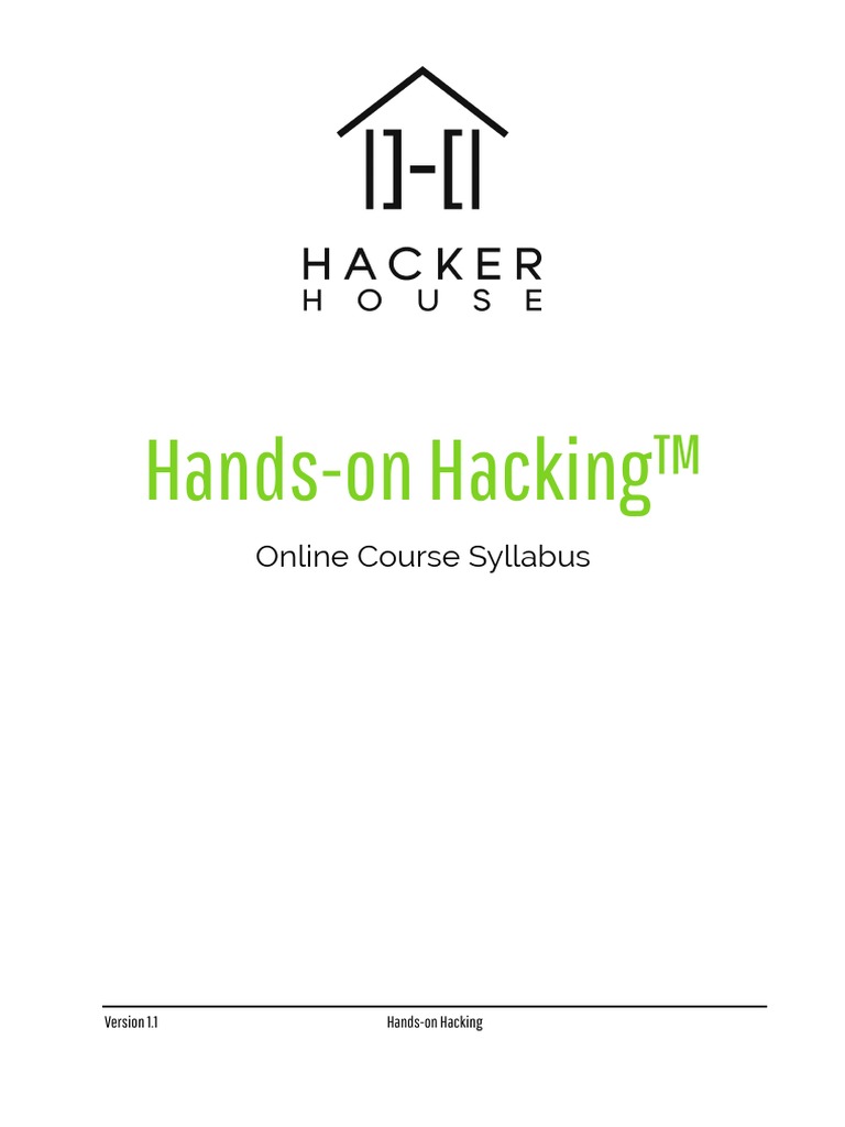 HackerHouse HandsOn Hacking Syllabus | PDF | Security Hacker | Vulnerability (Computing)