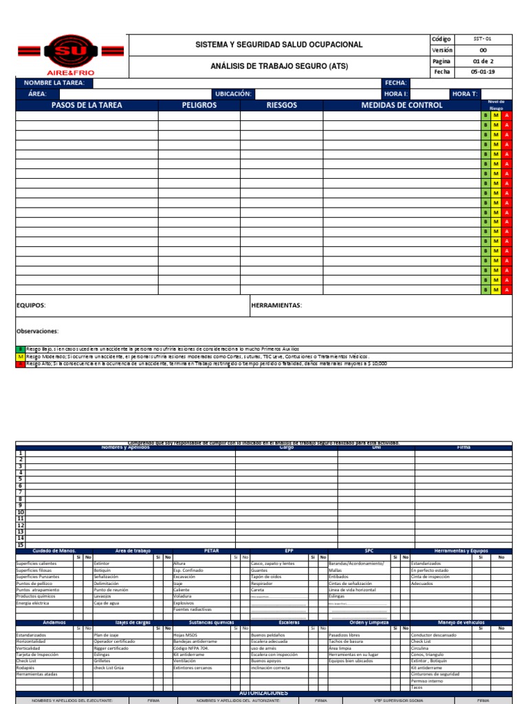 Formato Ats PDF | PDF | Prevención | La seguridad