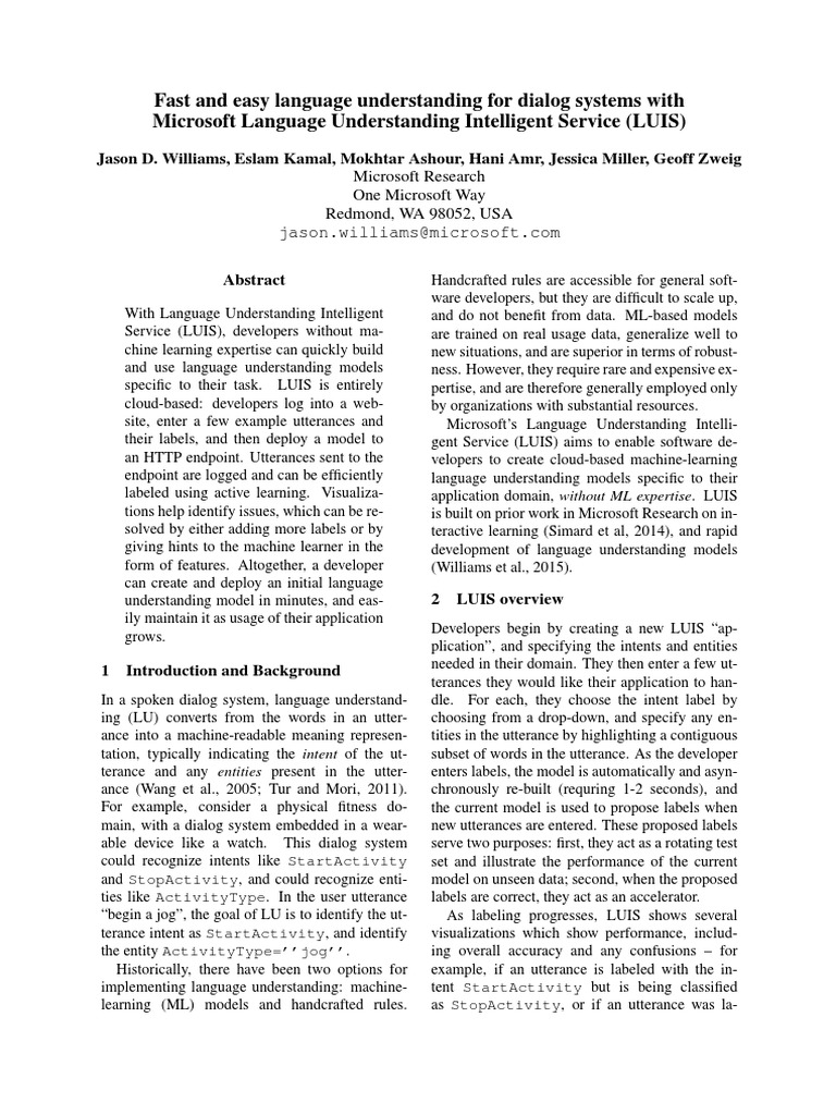 Intent Detection Tool | PDF | Machine Learning | Cloud Computing