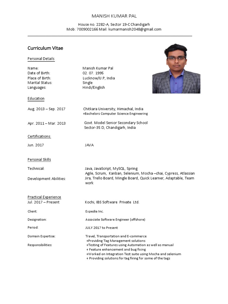 Manish Resume | PDF | Selenium (Software) | Web Application