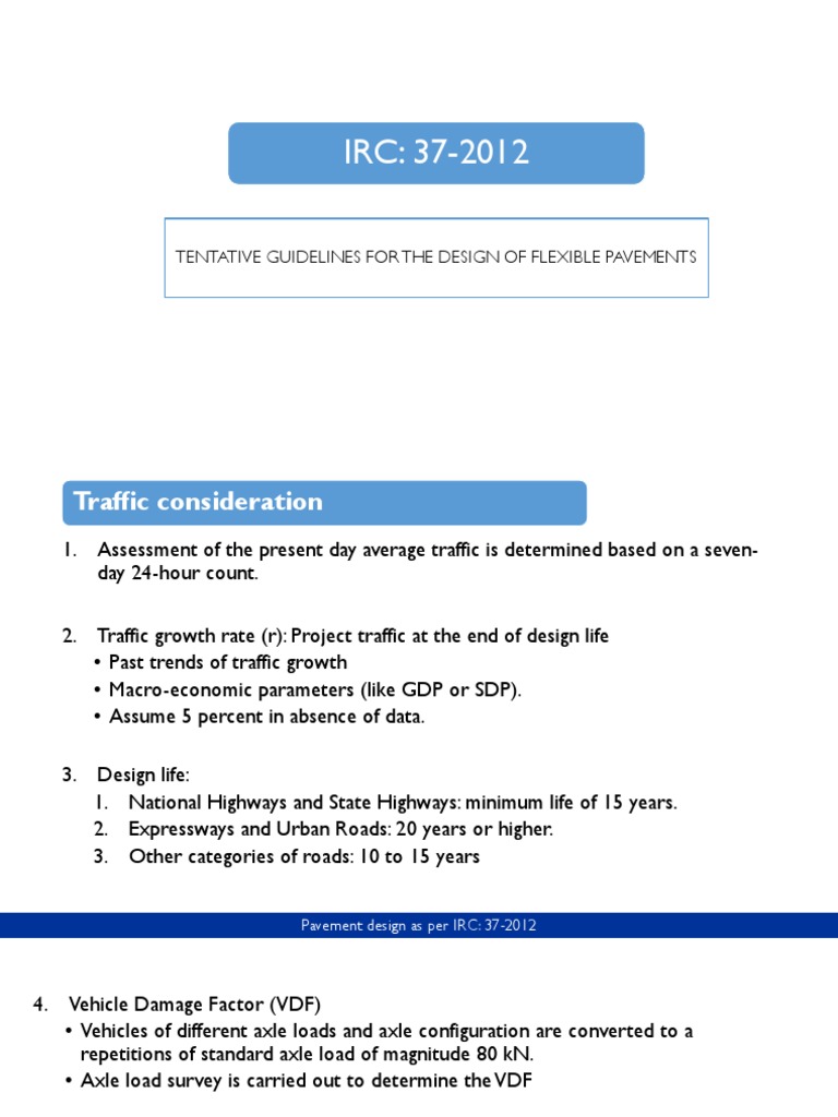 IRC 37-2012 - BTech | PDF | Young's Modulus | Traffic