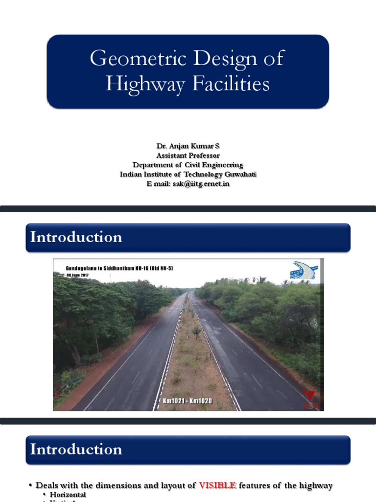 Highway Geometric Design Principles | PDF | Road | Traffic