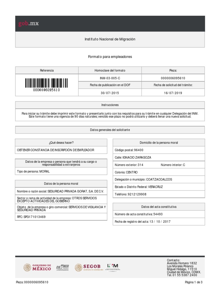 Solicitud Constancia Inm Gorat | PDF | Ciudad de México | Privacidad de ...