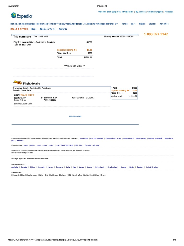 Sample E-Ticket | PDF | World Wide Web | Internet & Web