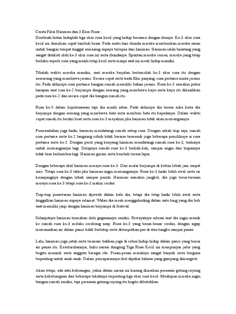 Contoh Cerita Fiksi | PDF