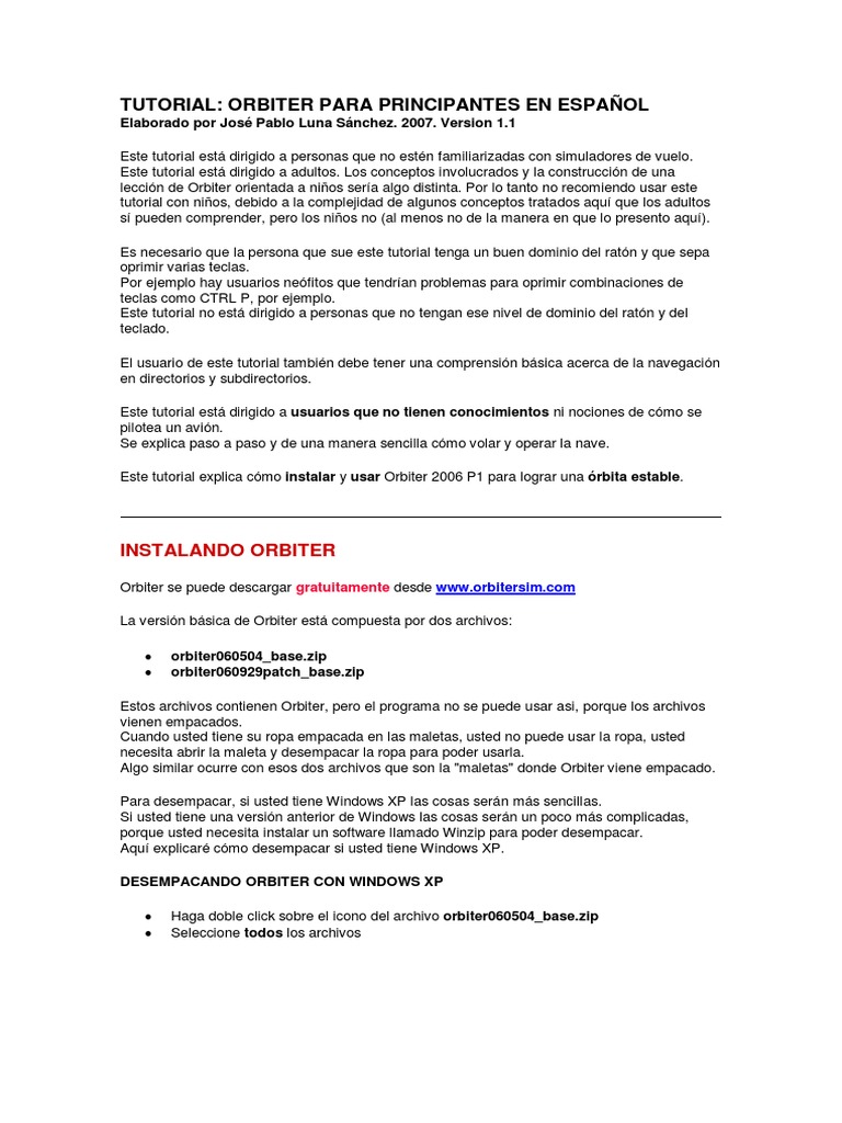 TUTORIAL Orbitar PDF | PDF | Orbita | Elipse