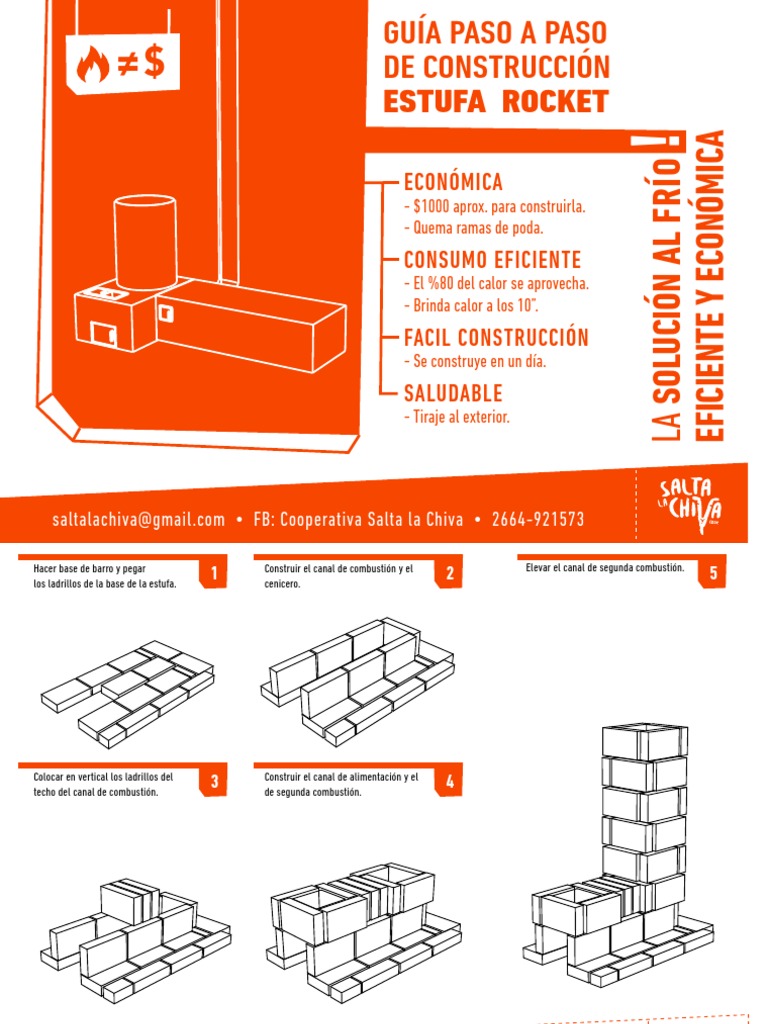 Guía Construccion Estufa Rocket | PDF | Horno | Naturaleza