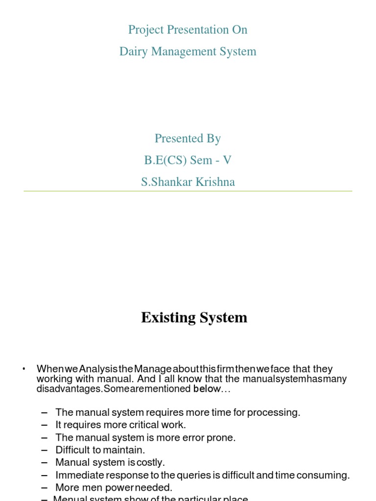 Dairy Management System Project Report | PDF | Information Retrieval ...