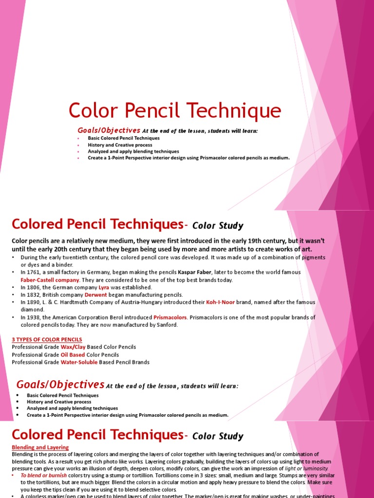 Color Pencil Techniques PDF | PDF | Drawing | Pencil